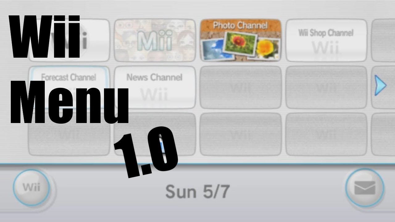 Wii System Menu 1.0 - YouTube