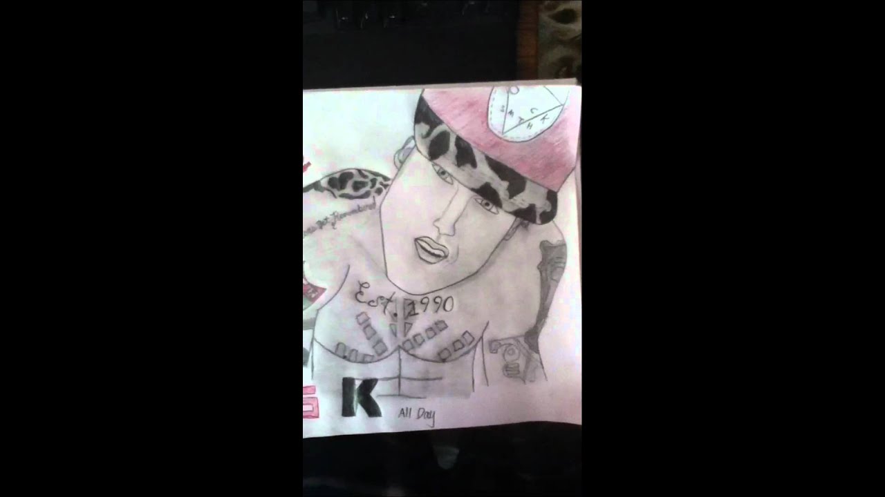 Machine Gun Kelly drawing - YouTube