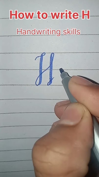 How to write H. #calligraphy #skills #cursive writing - YouTube