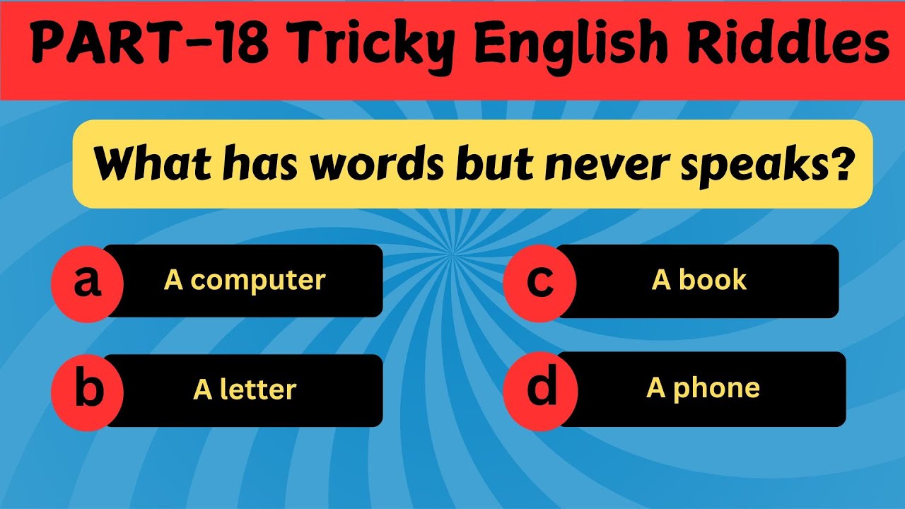 Tricky English Riddles | Test Your Wits with Fun & Challenging Puzzles ...