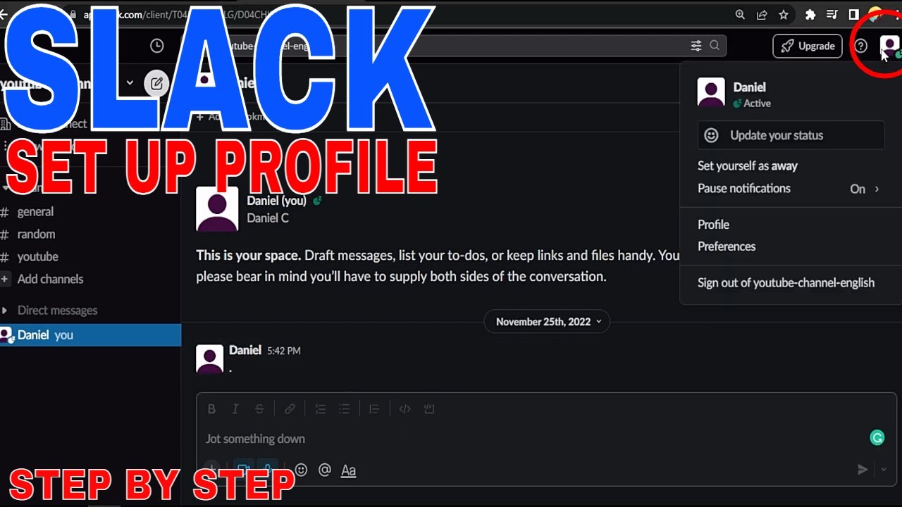 How To Set Up Your Profile In Slack 🔴 - YouTube