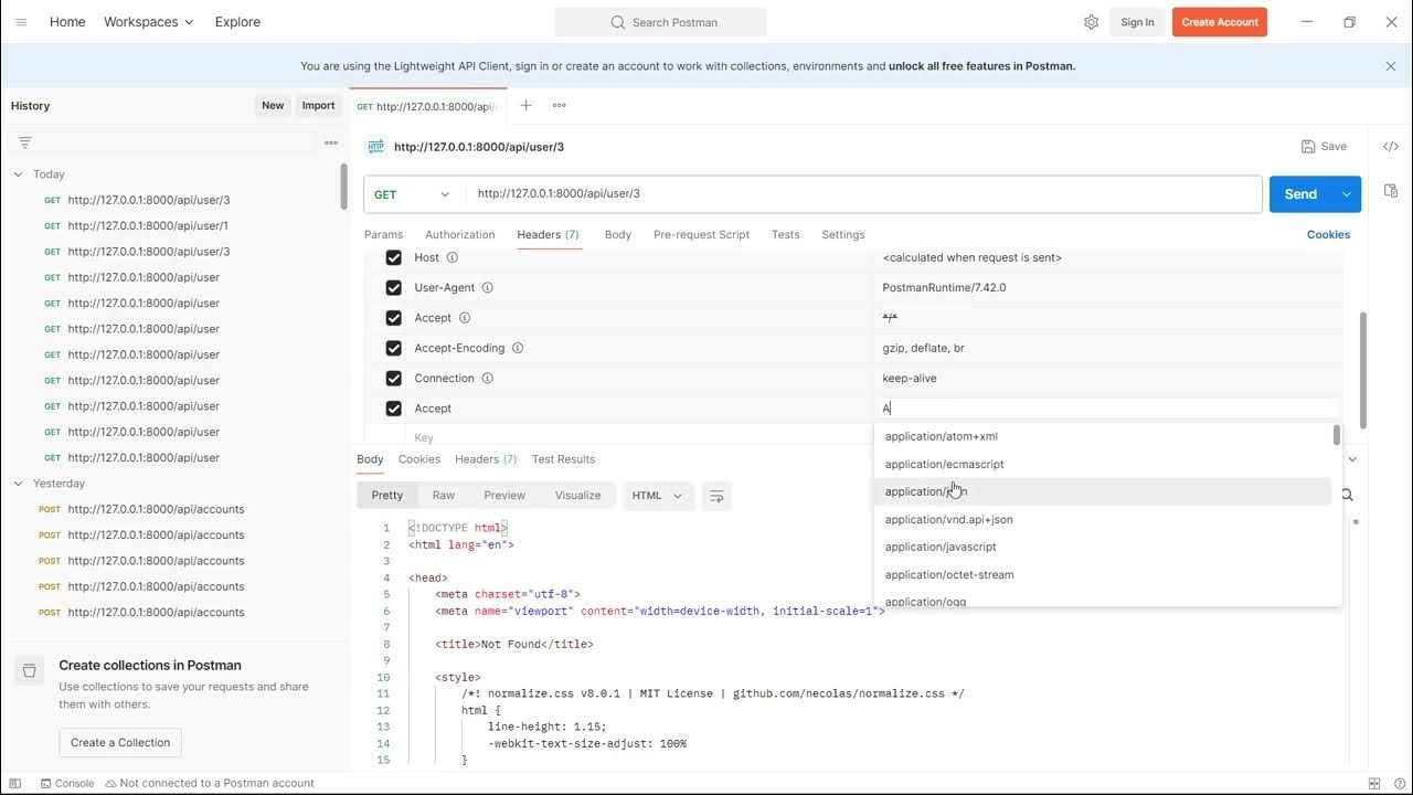 Authentication Laravel 11 + NextJS 14 sửa định dạng postMan thành applicationjson12 - YouTube