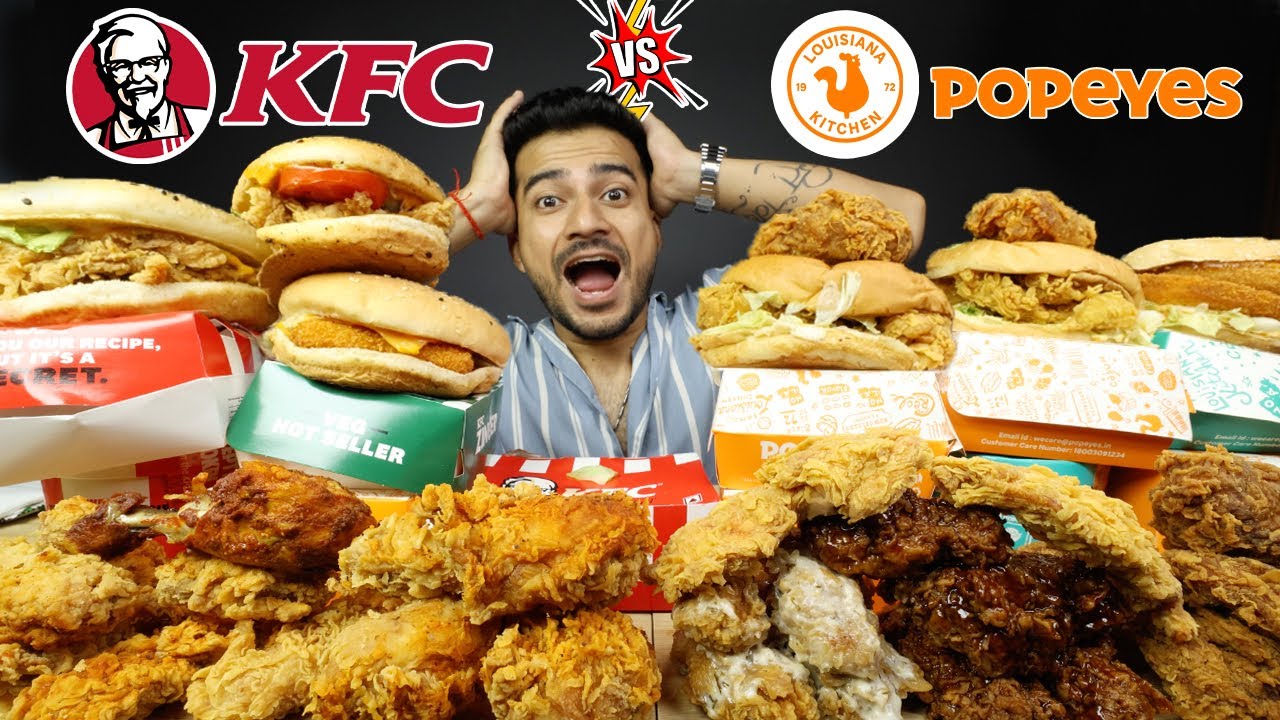 INDIAN KENTUCKY FRIED CHICKEN (KFC) vs POPEYES LOUISIANA KITCHEN ...