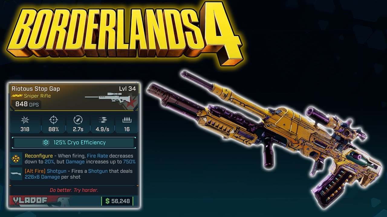 Stop Gap Legendary Review | Borderlands 4 (OMG So FAST Then So SLOW ...