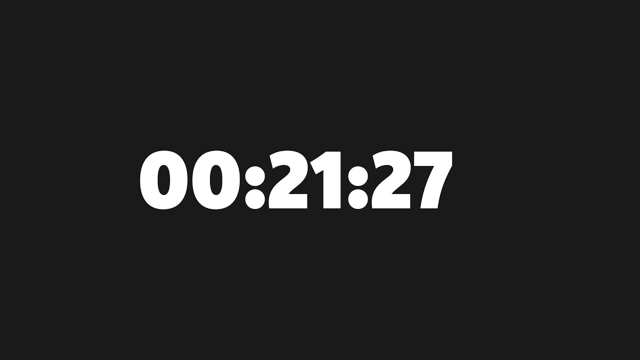 21 Minute 27 Second Timer - (1287/36,000) - YouTube