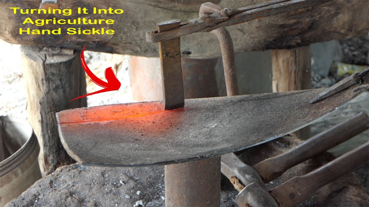 DIY Tools/ Turning a Rusty Plough Disc Into an Agriculture Hand Sickle ...
