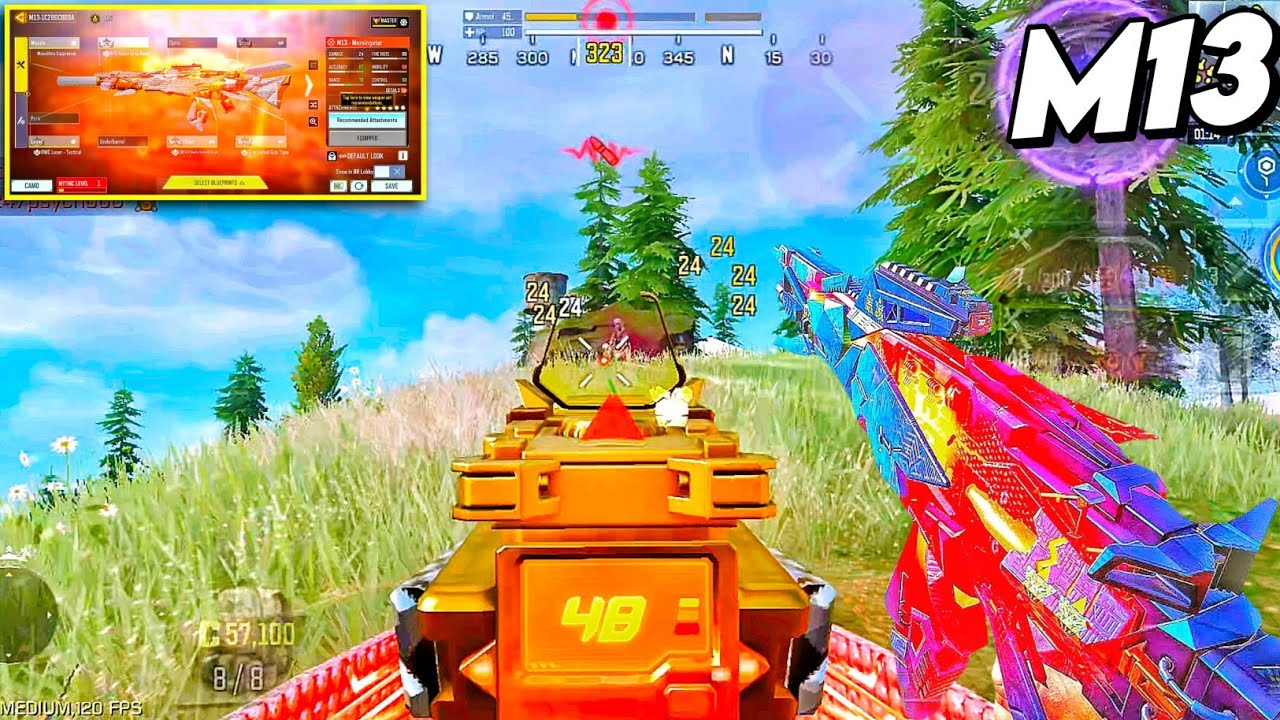 NO RECOIL + FAST KILLING | BEST M13 GUNSMITH CODM BR | M13 GUNSMITH BR ...