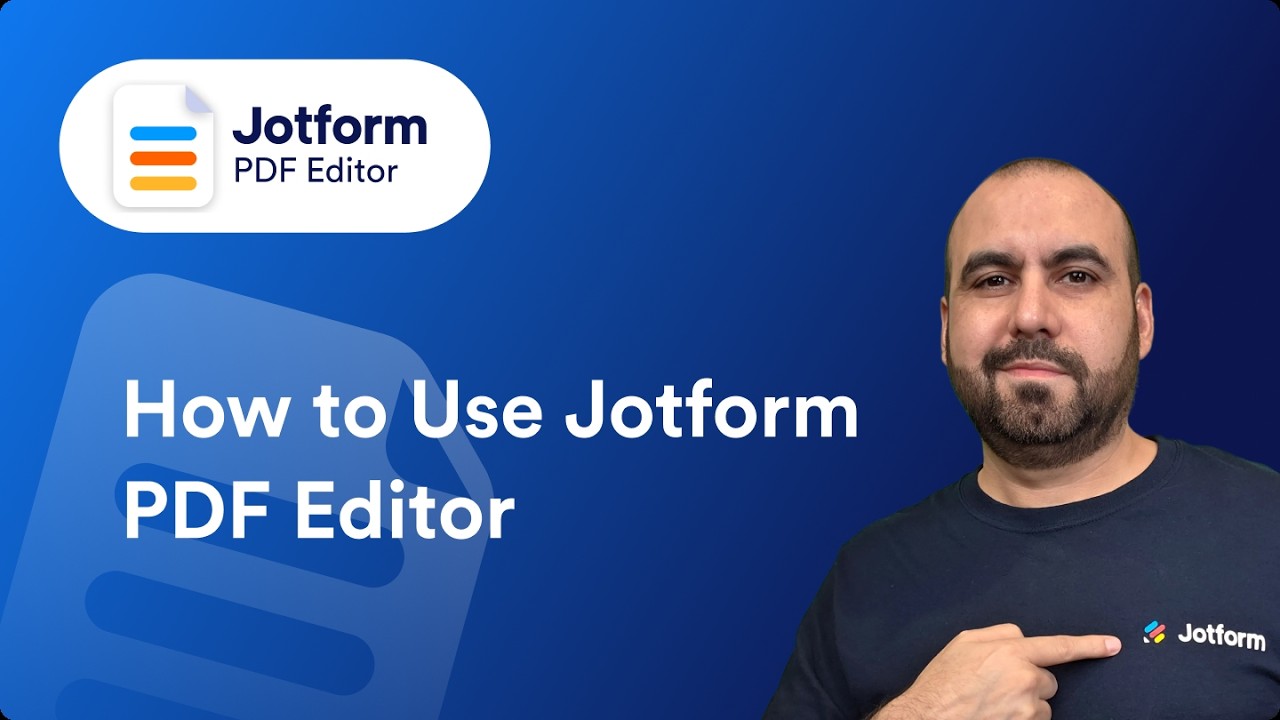 Jotform PDF Editor Tutorial: How To Use Jotform PDF Editor - YouTube