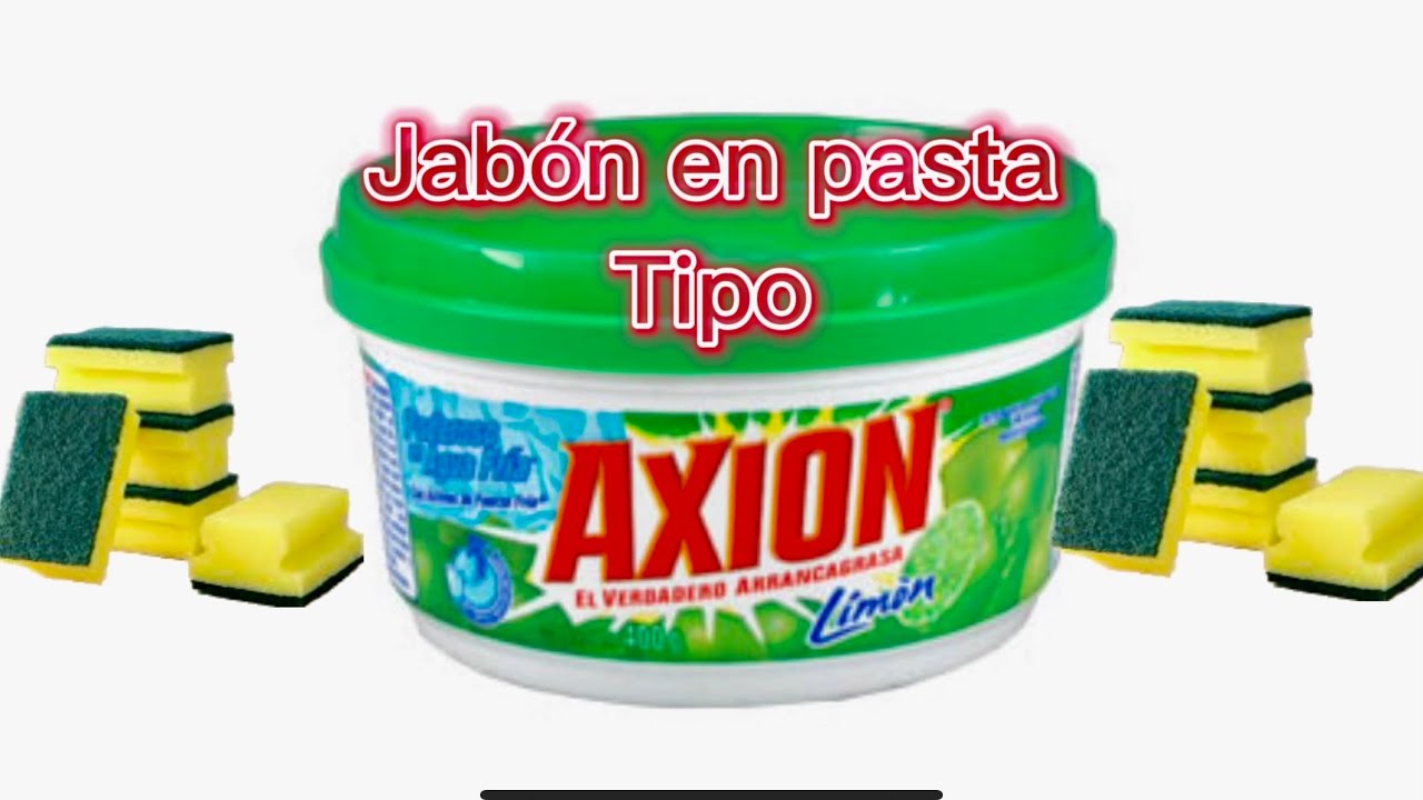 JABON LAVA PLATOS EN PASTA QUITA GRASA TIPO AXION - YouTube