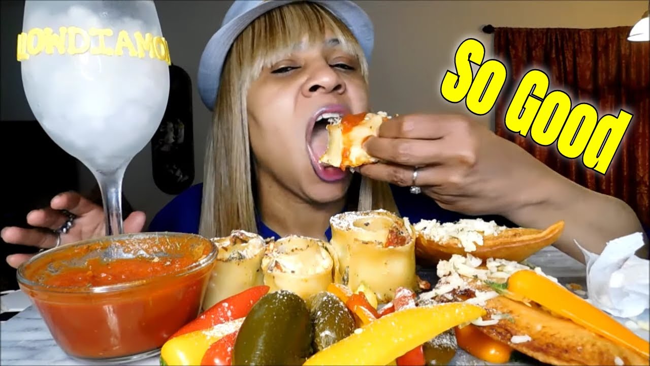 LASAGNA ROLL UP and CALZONE ITALIAN MUKBANG - YouTube