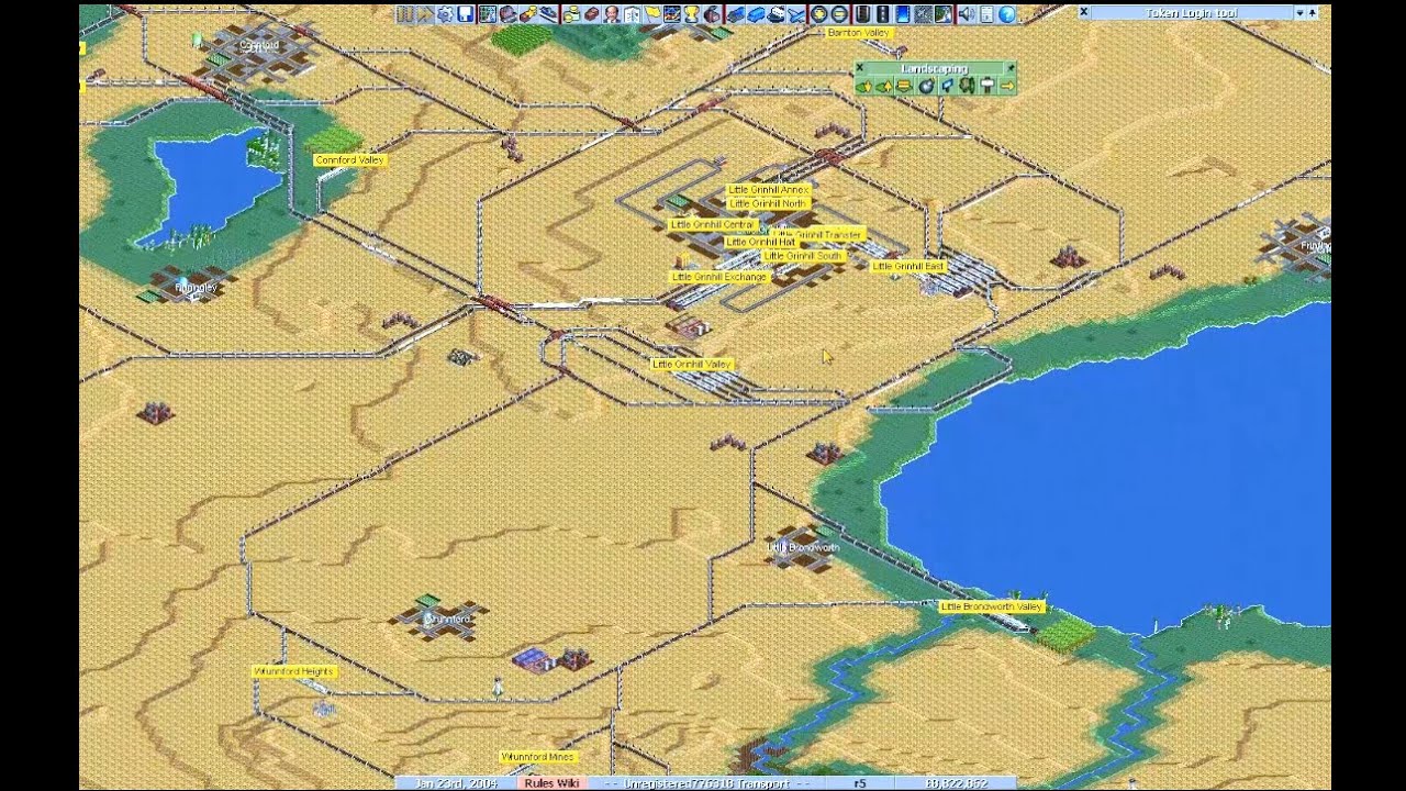 OpenTTD Hard game with town roundabout . BTPro #28server CITYBUILDER ...
