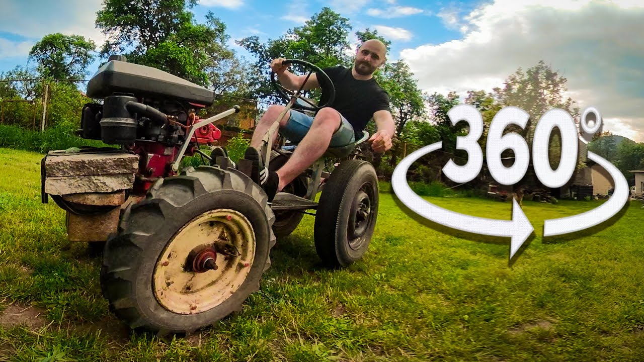 HOMEMADE TRACTOR RIDE - 360/VR Video - YouTube