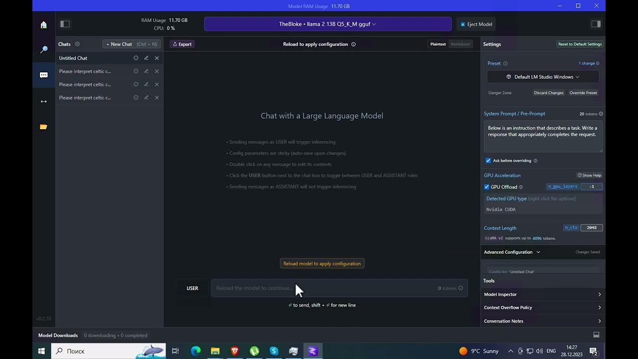LM Studio inference text generation run #1 - YouTube