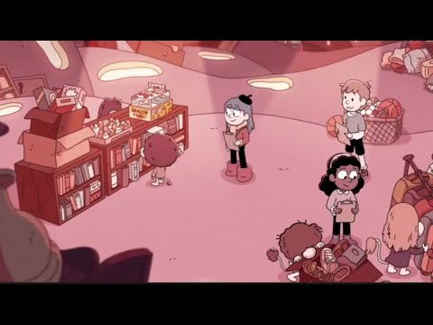 Buddha and Freda inventing Nisse Library (Hilda season 3)