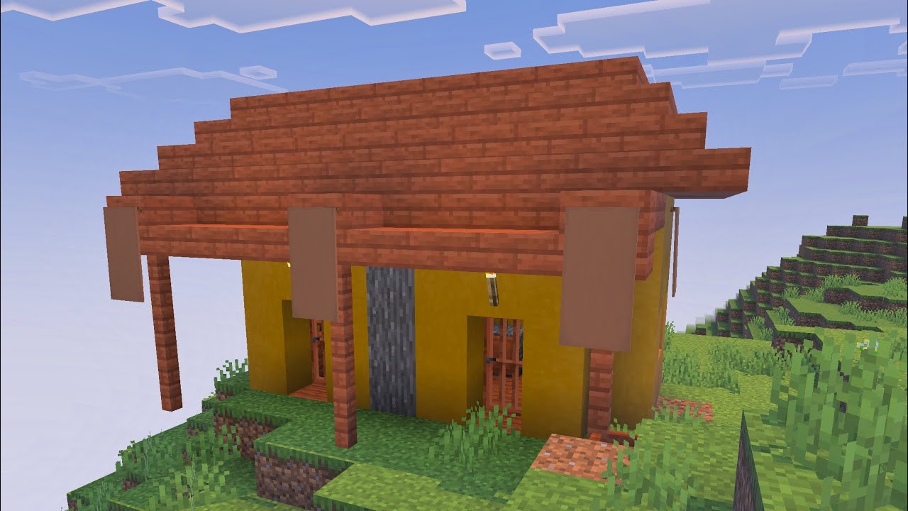 How to build a Minecraft savanna village fletcher house - YouTube
