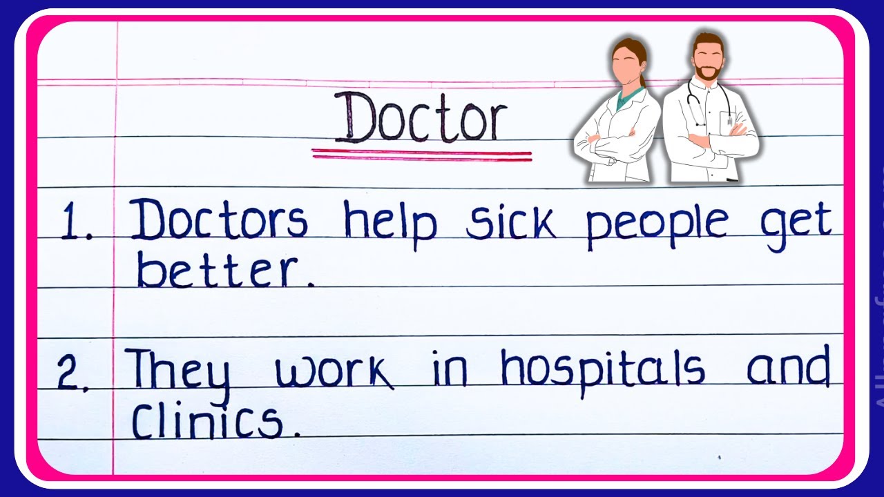 Doctor essay 10 lines | 10 lines on doctor in English | Essay on doctor ...