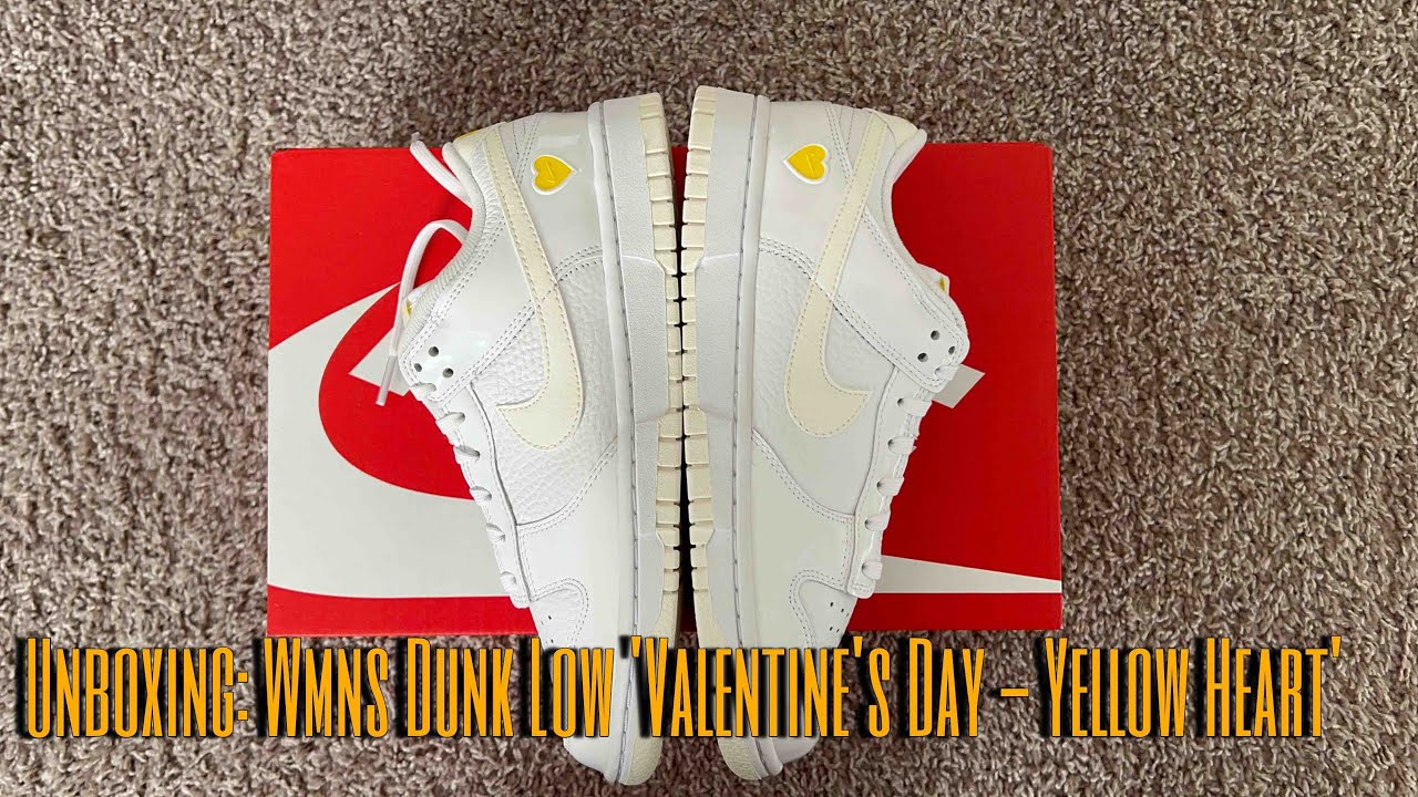"New Release: Wmns Dunk Low 'Valentine's Day - Yellow Heart' Sneaker ...