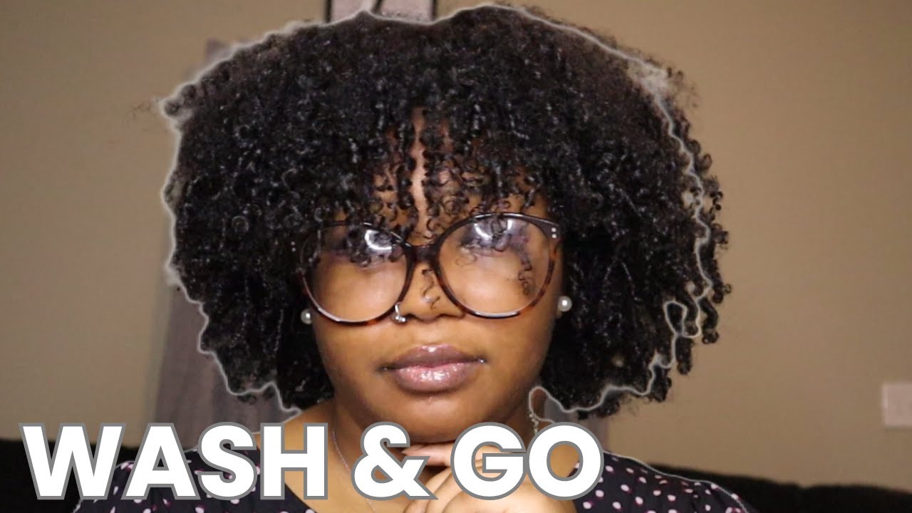 Wash and Go on Natural Hair Tutorial - YouTube