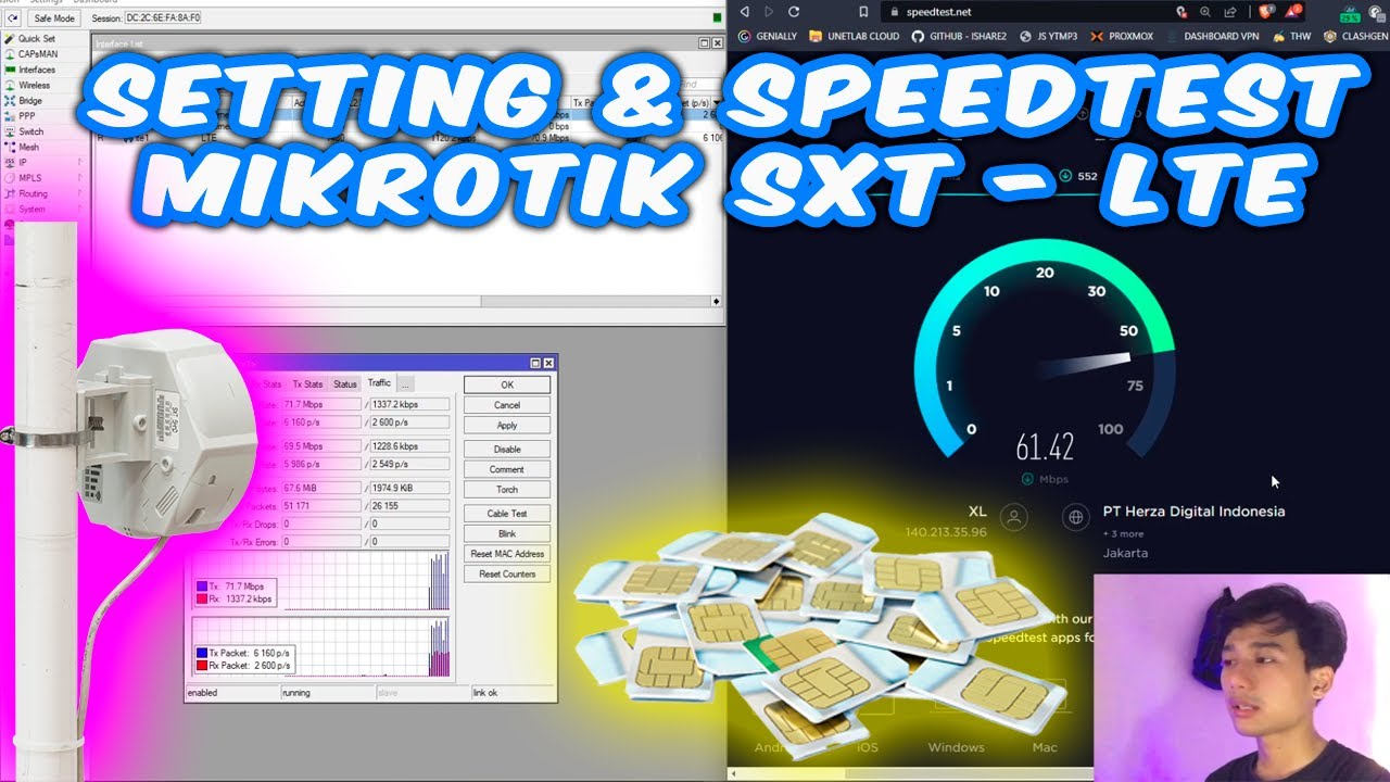 SETTING MIKROTIK SXT LTE | MIKROTIK PAKAI SIM CARD 4G LTE SINYAL KUAT ...
