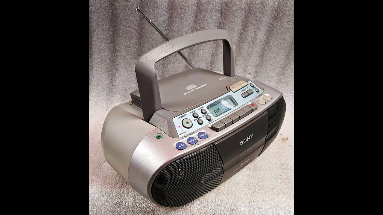 Sony CFD S01 CD Radio Cassette Stereo Boombox Player - YouTube