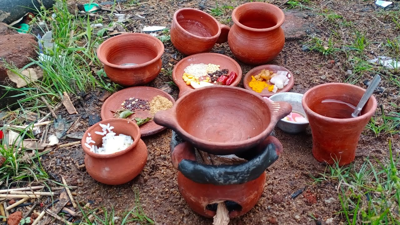 Miniature Cooking/pulli kuzhambu/Rice - YouTube