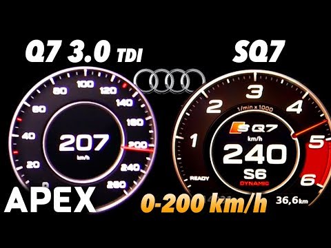 2017 Audi Q7 3.0 TDI vs. Audi SQ7 - Acceleration Sound 0-100, 0-200 km/h | APEX