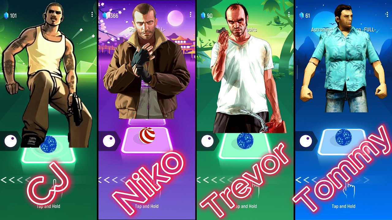 GTA: Carl «CJ» Johnson vs Niko Bellic vs Trevor Philips vs Tommy ...