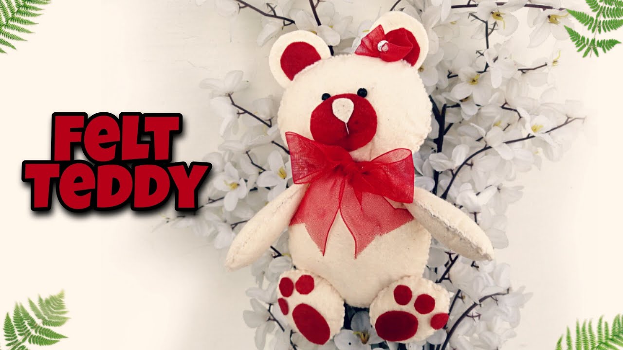 DIY Felt Teddy/ Felt Crafts/ How to Sew Teddy/ Stuffed Teddy/ Easy ...