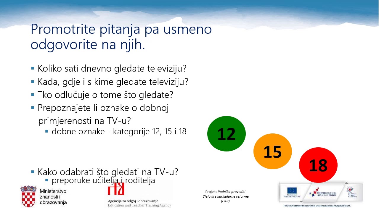 Hrvatski jezik, 5 .r. OŠ - Televizijske emisije kao poticaj za ...