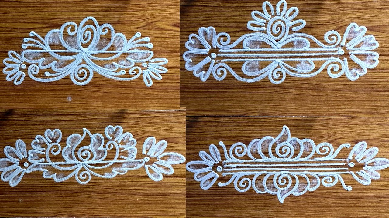 simple side boarder design 🌺🌺 side kolam design 🌺🌺 - YouTube