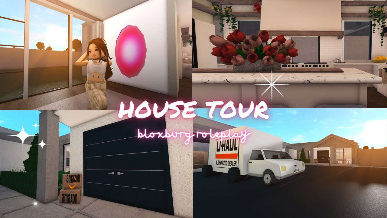 House Tour!! |Bloxburg Family Roleplay | w/voices - YouTube
