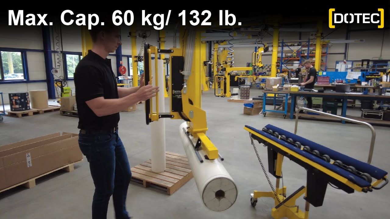 Tube handler Tilting Action Rotating Action - Dotec - YouTube