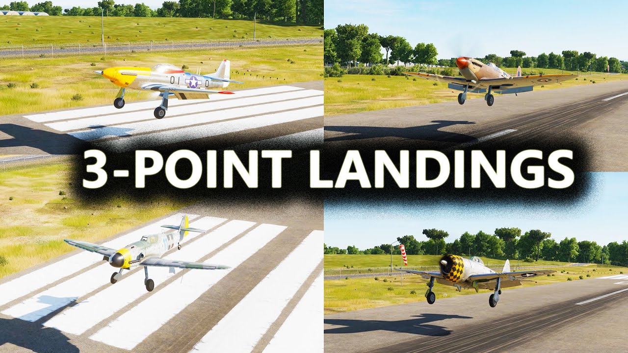 DCS | Three-point Landing with Warbirds - YouTube