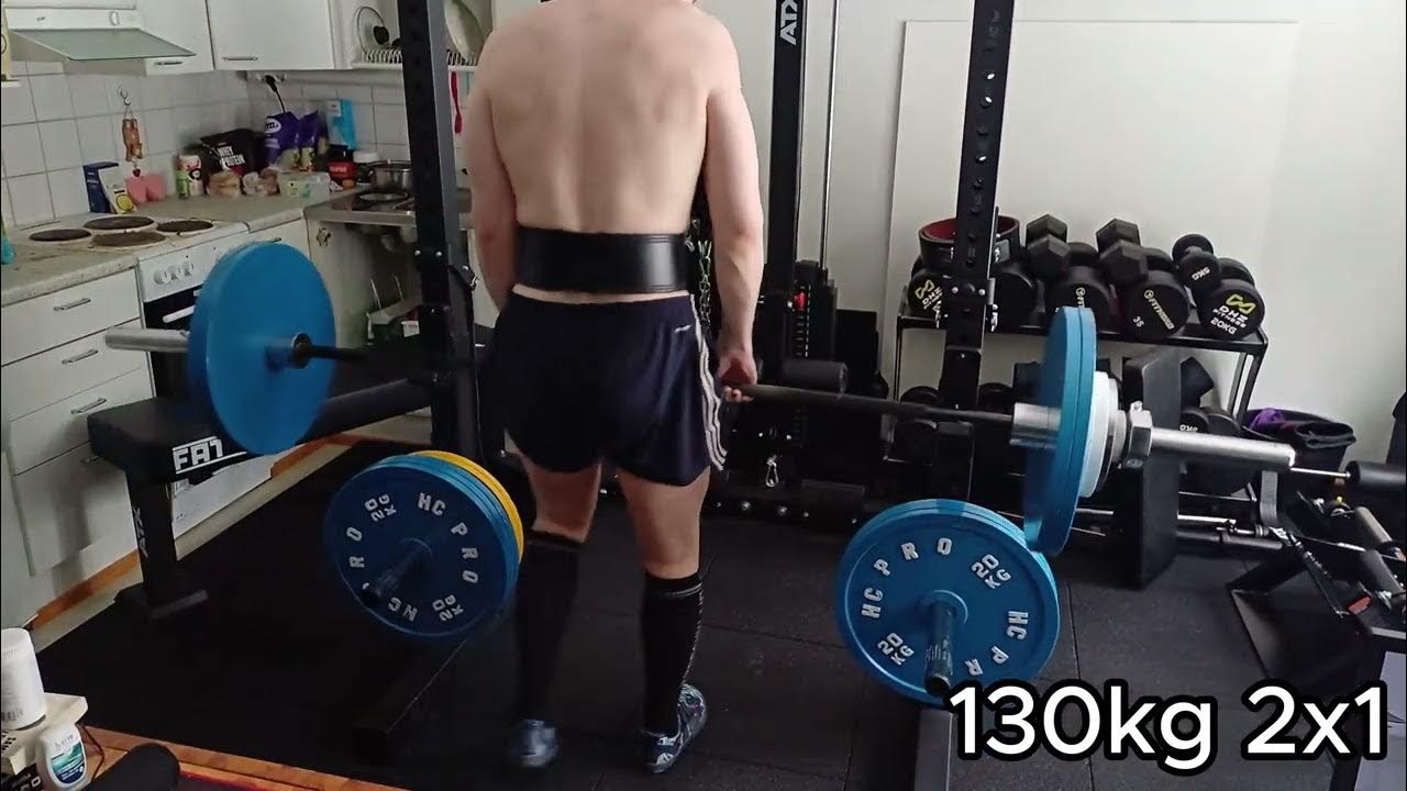 130kg 2x1 Deadlift @82kg - YouTube