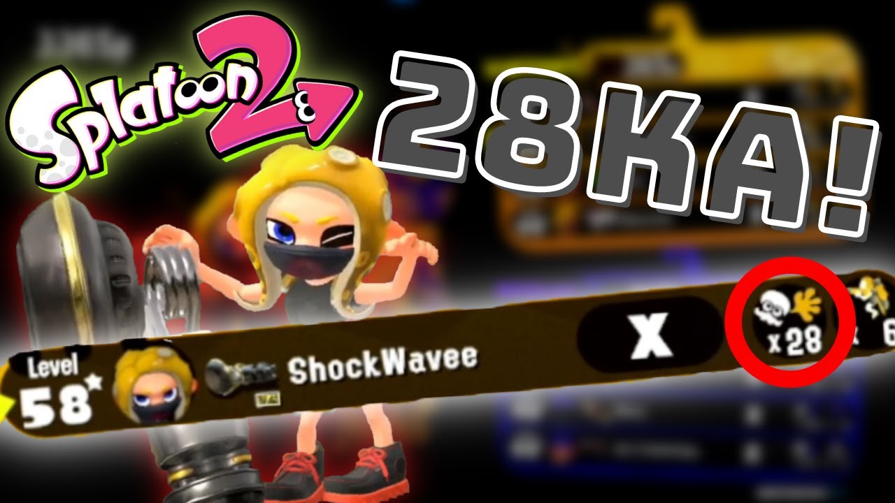 28 Kills in X Rank with Nautilus 79 - Splatoon 2 - YouTube