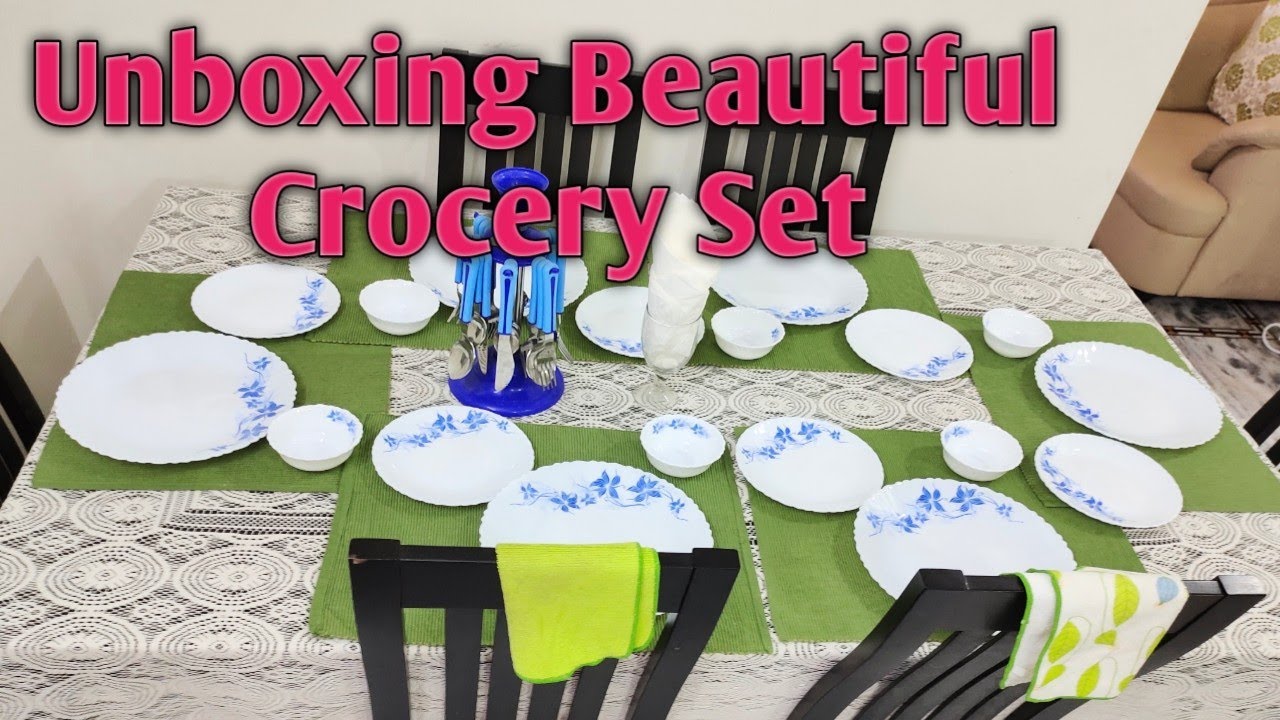 Unboxing Crockery Dinner Set || Beautiful Crockery Set || अनबॉक्सिंग ...