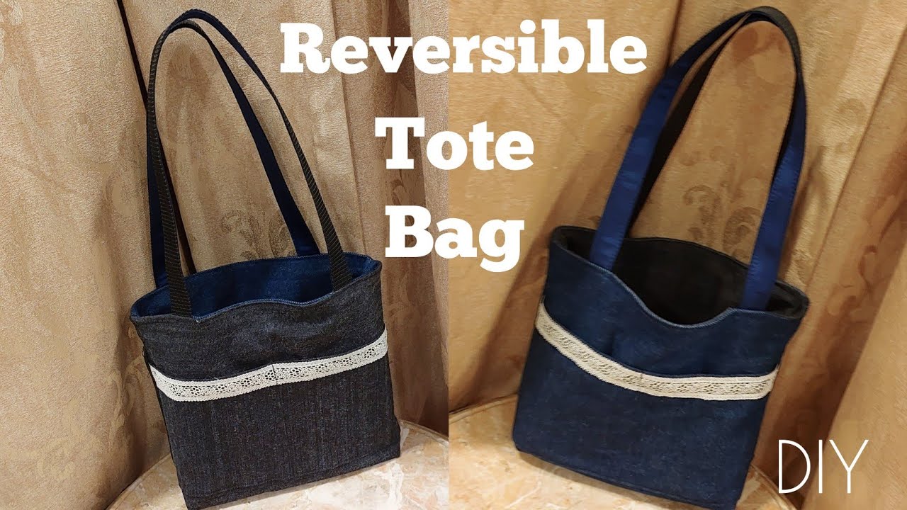 4 Pocket Tote Bag, Reversable Tote Bag Tutorial.. DIY - YouTube