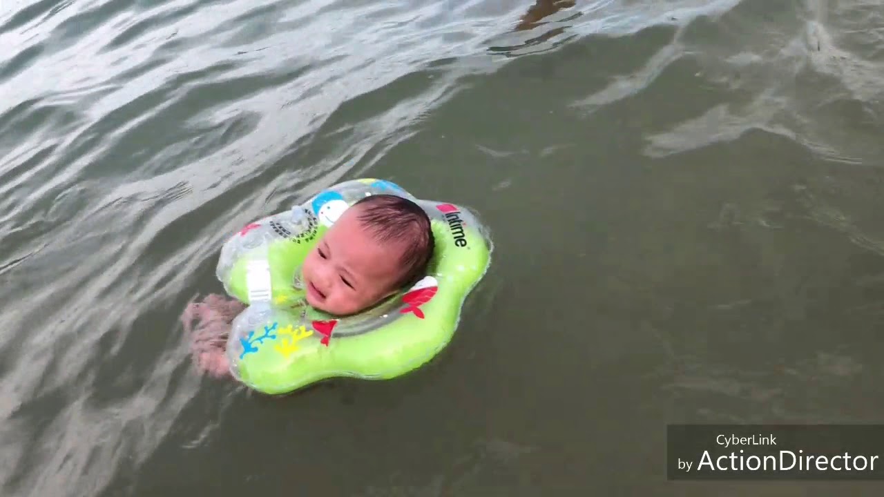 The first swimming - YouTube