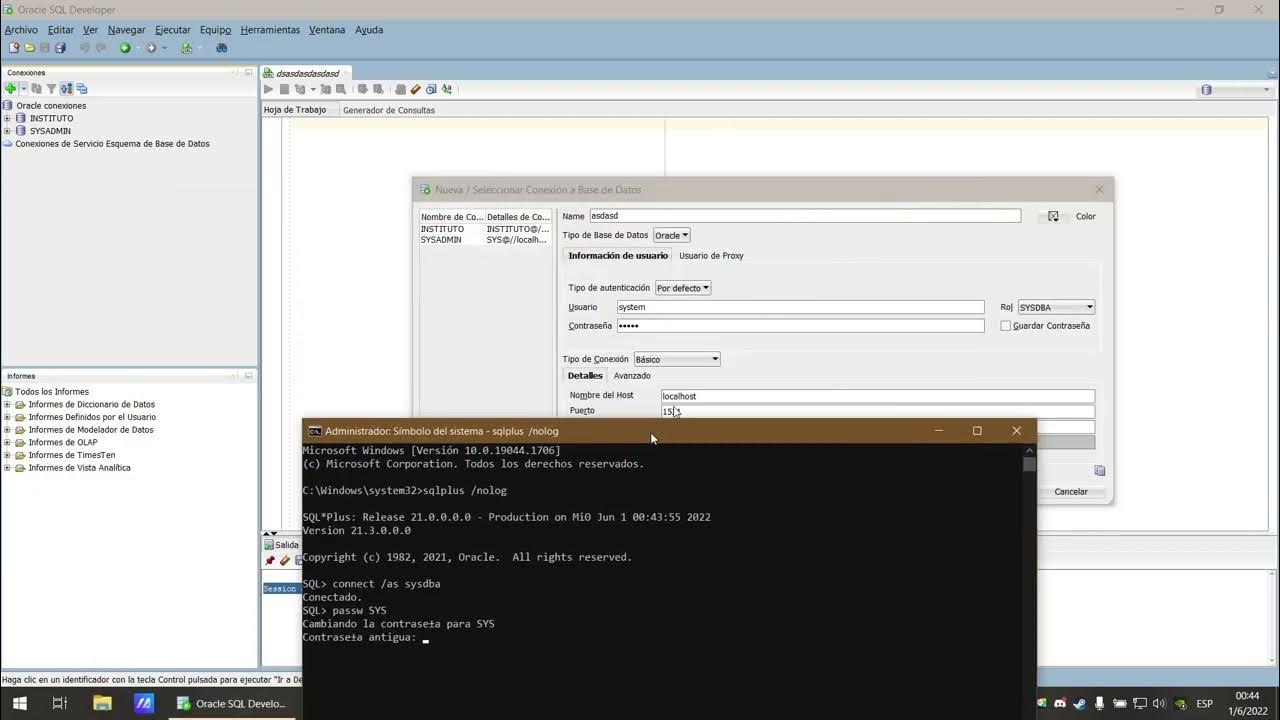 Tutorial Español como conectarse como SYSDBA en SQLdeveloper - YouTube