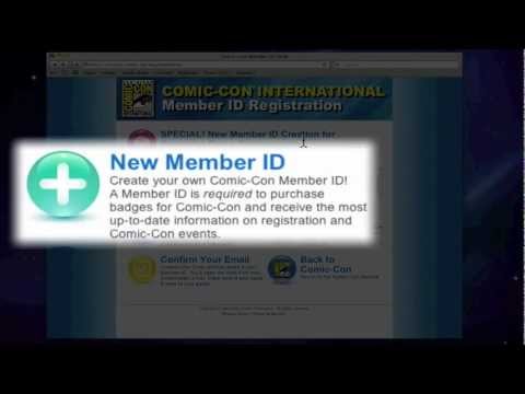How to Create a New Comic-Con Member ID - YouTube