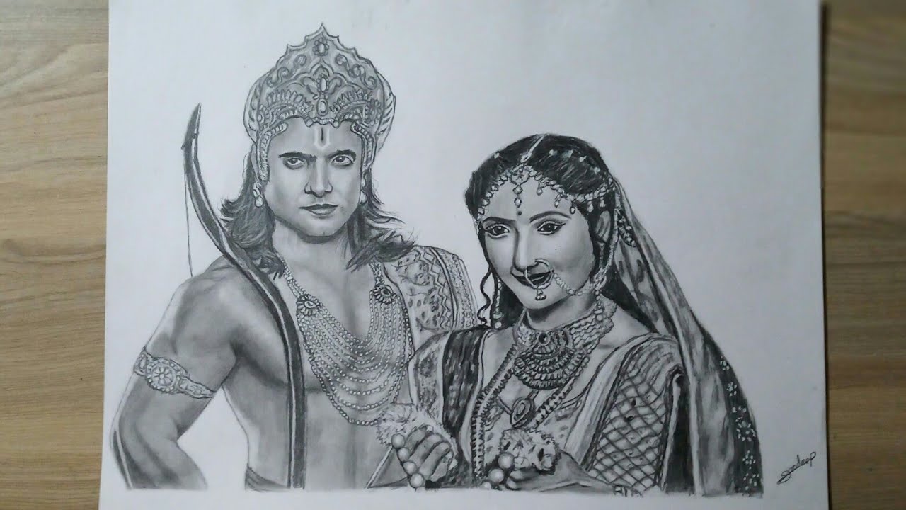 drawing | Siya ke Ram | God drawing☺part 2 - YouTube