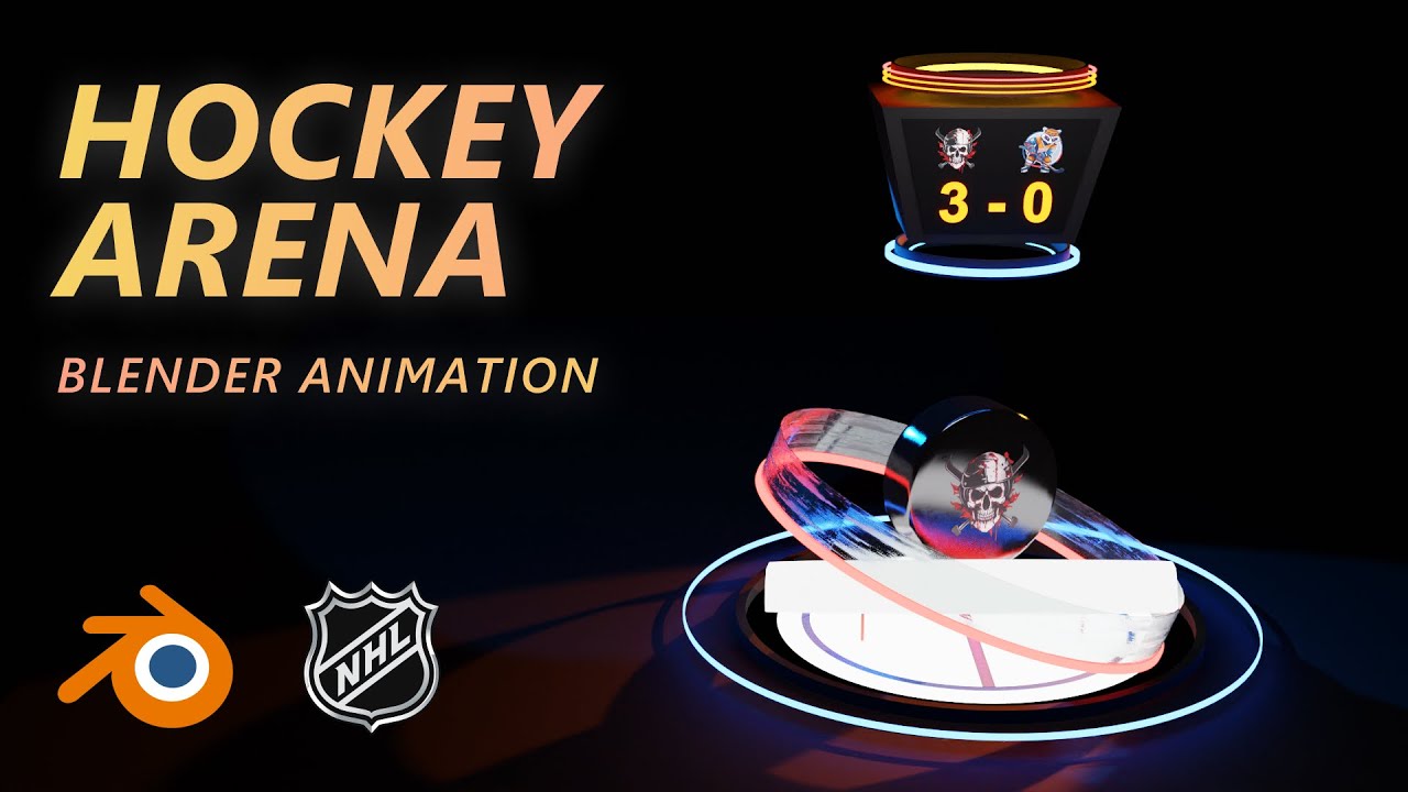 NHL arena Blender animation template (downloadable) - YouTube