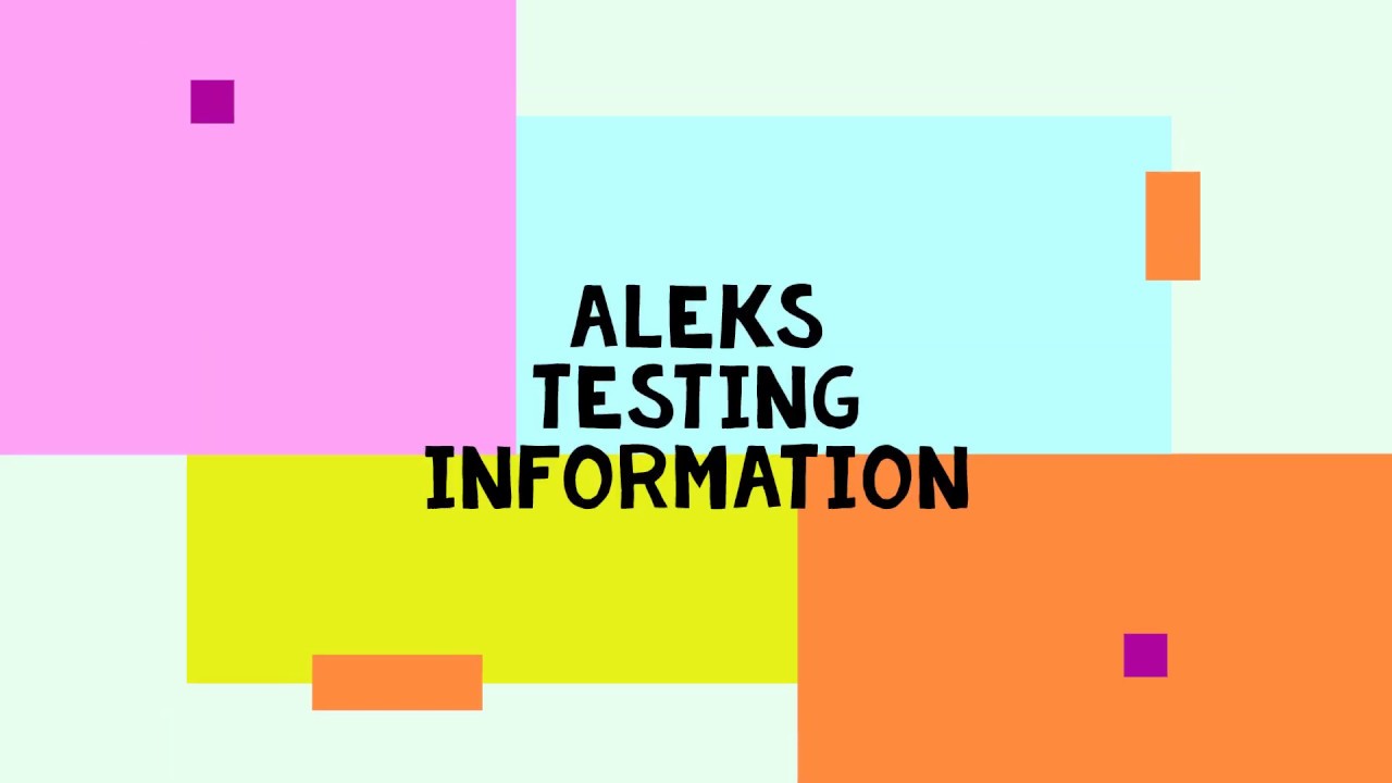 ALEKS Testing - YouTube