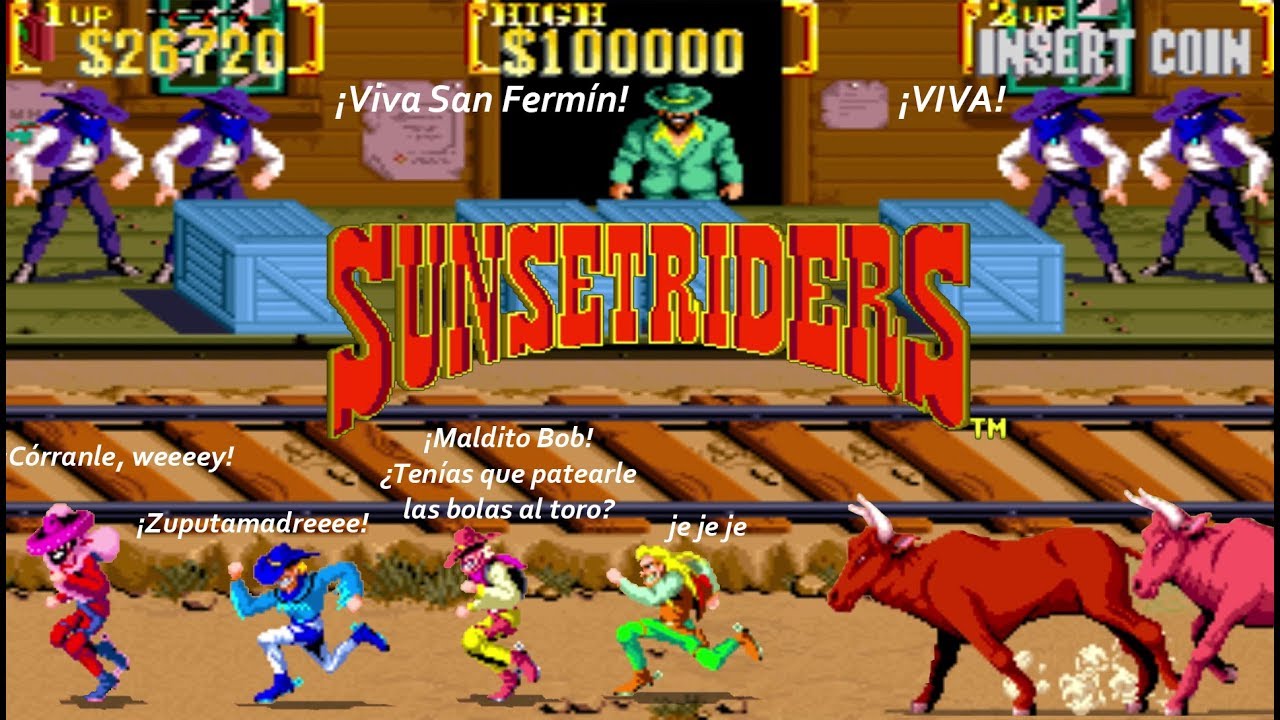 Sunset Riders [Arcade] - Comentado y sin continuar (1cc) - Bob - YouTube