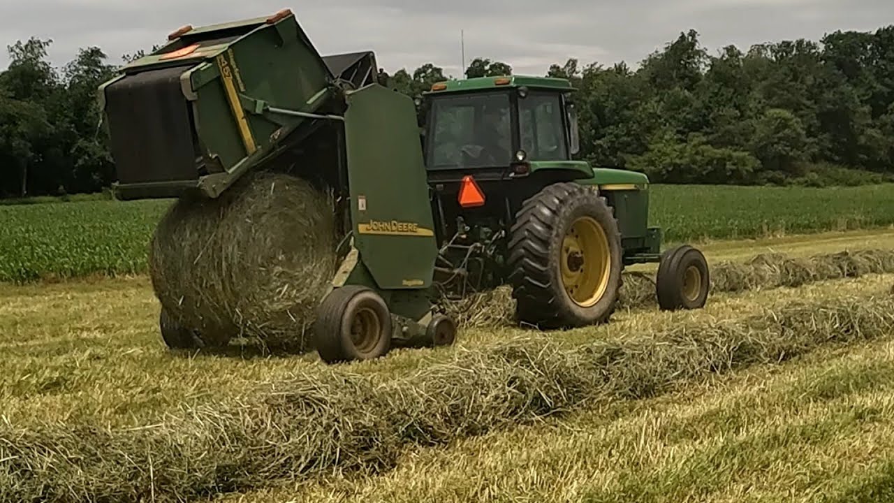 Making hay part 3: baling and gathering - YouTube