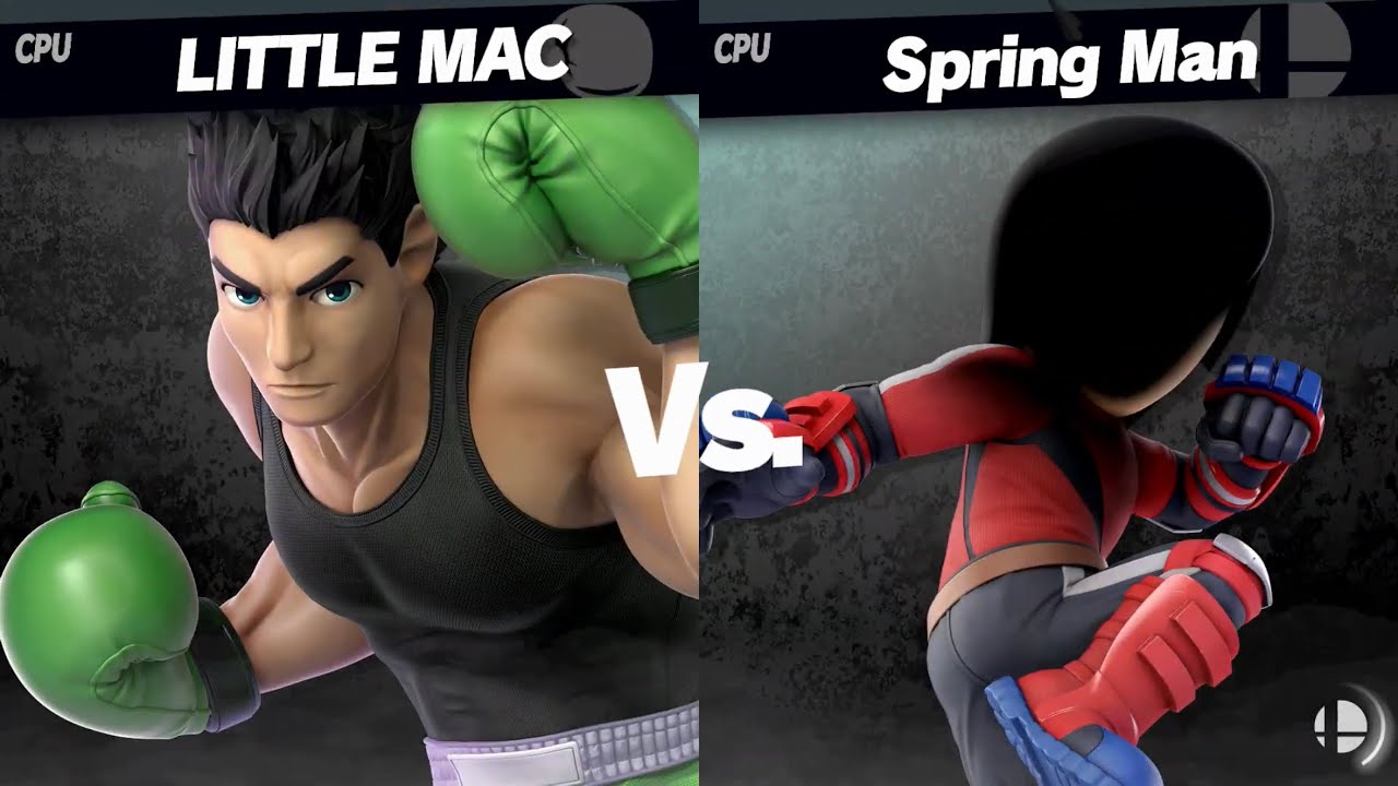 Super Smash Bros. Ultimate - Little Mac vs Spring Man (MEGA Battle ...