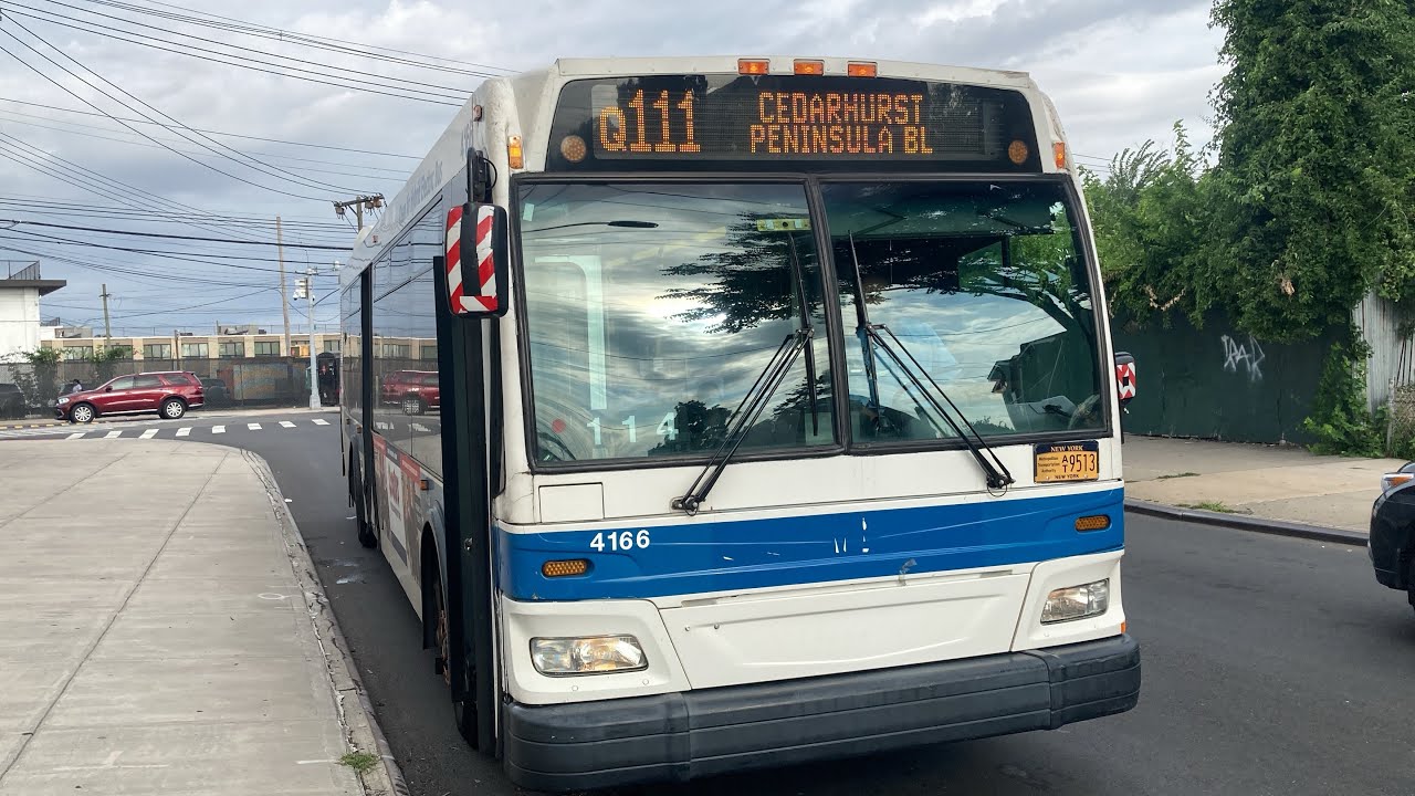 ᴴᴰ MTA Bus: 2009 Orion VII NG Hybrid #4166 on the Q111 Bus @ 147 Av/Guy ...