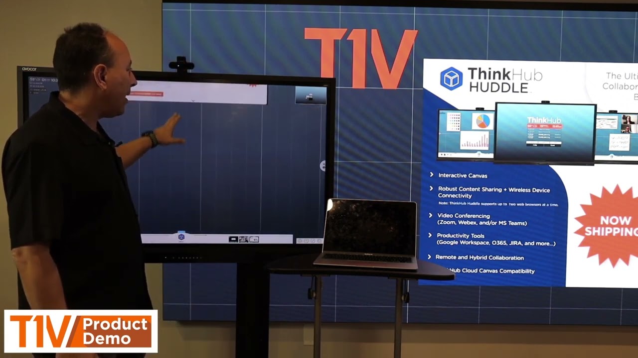 T1V Product Demo | ThinkHub Huddle: Ultimate Collaboration Board for Flexible, Cost-effective ...