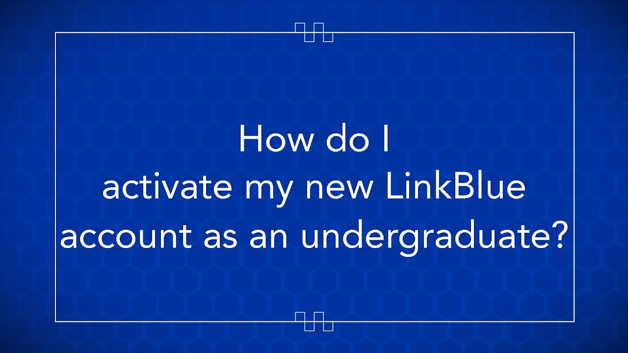 UK Online Learning: Undergrad Linkblue Account Set up - YouTube