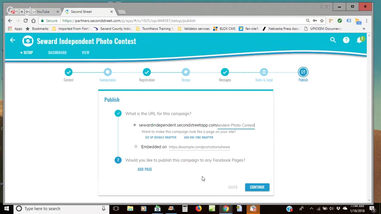 Creating a new photo contest with Second Street Media's "UPICKEM ...